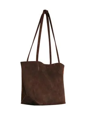 THE ROW Park Edge Medium Tote Bag Mocha Ans