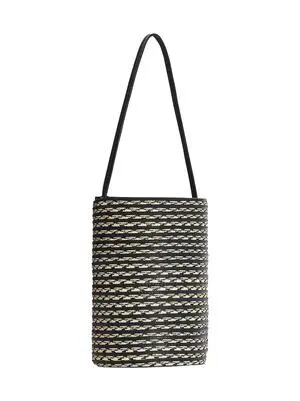 THE ROW Beau Raffia Tote Bag - Black & Natural