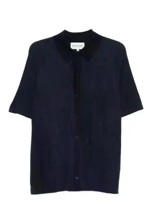 Eric Bompard Ribbed Buttoned Shirt - Blue