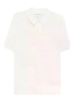 ERIC BOMPARD Waffle-knit Buttoned Polo Shirt