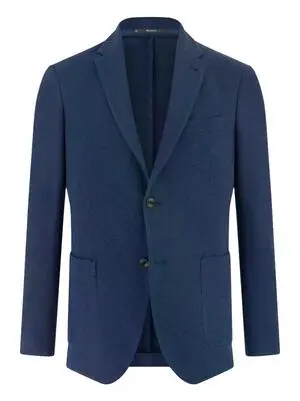 Boggi Milano Micro-textured Single-breasted Blazer - Blue