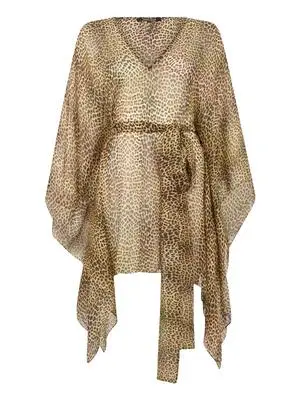 Roberto Cavalli Leopard Print Beachwear - Neutrals