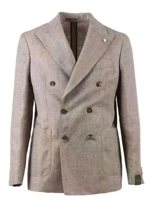 BRANDO Double-breasted Blazer - Neutrals