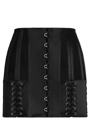 Dolce & Gabbana Stretch Satin Miniskirt - Black