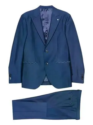 LUIGI BIANCHI Notched-lapel Suit - Blue