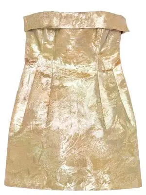 Simkhai Strapless Mini Dress - Gold