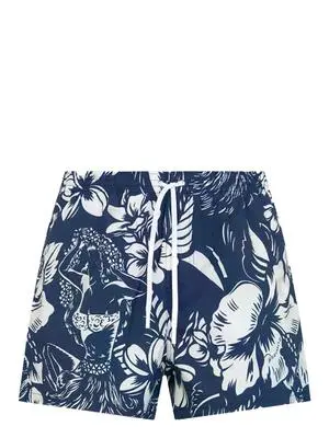 Dsquared2 Printed Swim Shorts - Blue