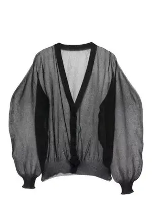 Issey Miyake V-neck Cardigan - Black