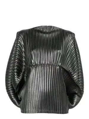 Issey Miyake Pleated Top - Black