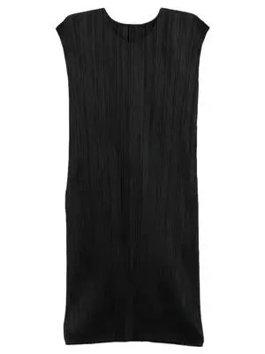 Issey Miyake Pleated Mini Dress - Black