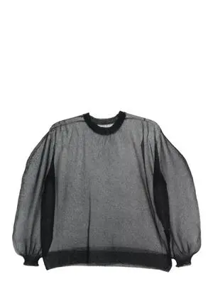 Issey Miyake Bishop-sleeve Top - Black