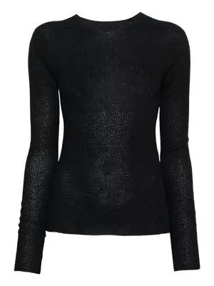 Issey Miyake Long Sleeve Top - Black
