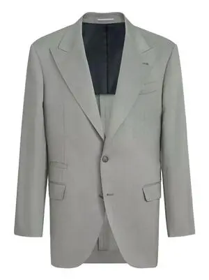 Brunello Cucinelli Peak-lapel Blazer - Green
