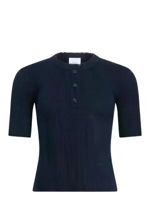 PATOU Buttoned T-shirt - Blue