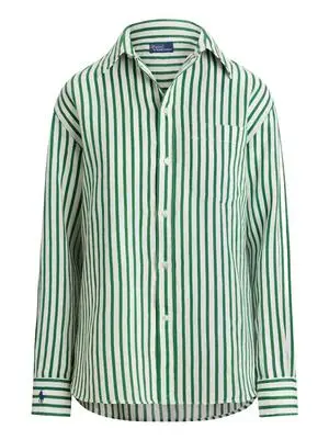 Polo Ralph Lauren Striped Shirt With Pocket - Green