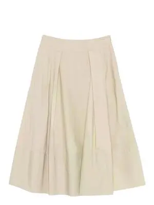 Woolrich A-Line Pleated Skirt Neutrals
