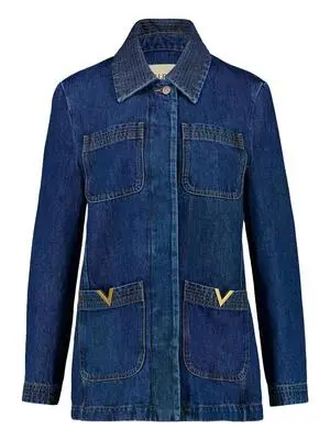 Valentino Garavani Denim Patch-pocket Jacket - Blue