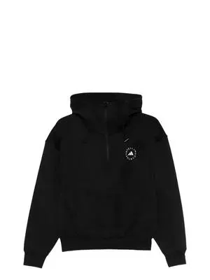 Adidas By Stella McCartney Half-zip Hooded Sweatshirt - Black
