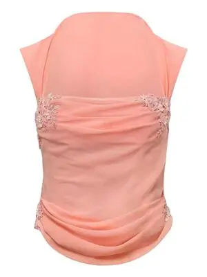 STOLEN STORES Belle Draped Lace Corset - Orange