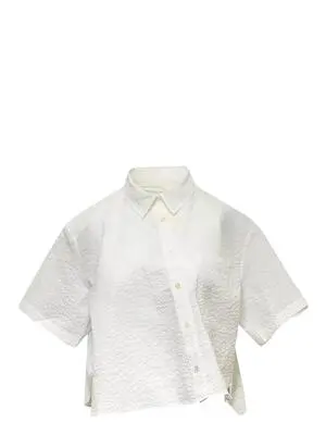 RE CODE Asymmetrical Cropped Shirt