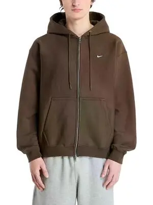 Nike Solo Swoosh Zip-up Hoodie - Brown