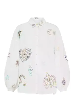 CAMILLA Balloon-Sleeve Blouse