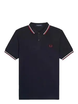 Fred Perry Logo-embroidered Polo Shirt - Blue