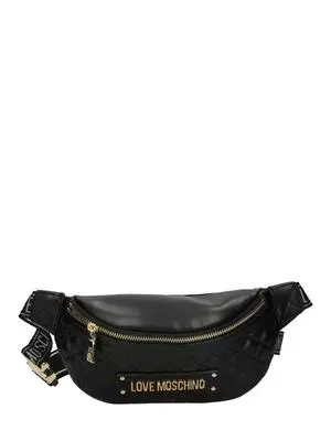 Moschino Quilted Logo Belt Bag - Black