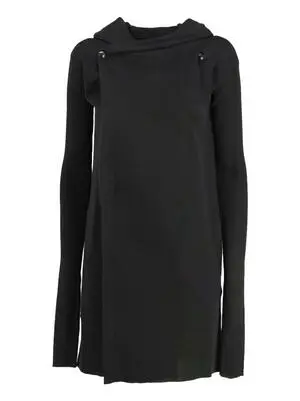 Rick Owens Hooded Buttoned Top - Black