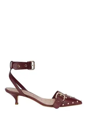 Red Valentino Studded Buckle Pumps - Red