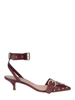 Red Valentino Studded Buckle Pumps - Red