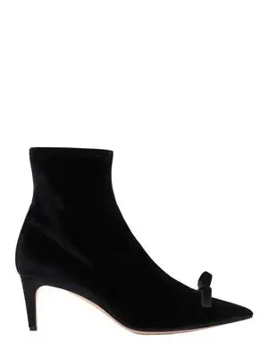 Red Valentino Bow Pointed Boots - Black