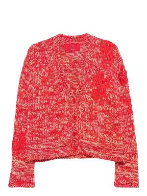 Ermanno Scervino Floral Appliqué Cardigan - Red