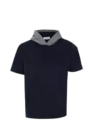 GRAN SASSO Short-sleeve Hoodie - Blue