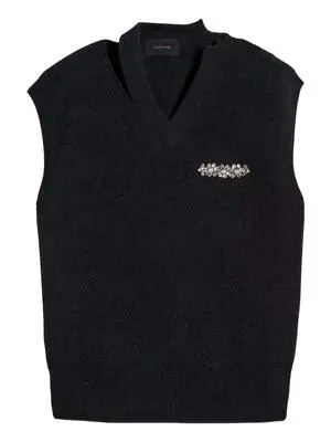 Simone Rocha Crystal-embellished Vest - Black