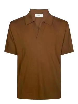 PAOLO PECORA Skypper Polo Shirt - Brown