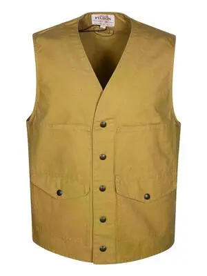 Filson Button Pocket Cotton Gilet - Yellow