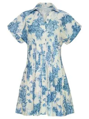 Cara Cara Nash Floral-print Mini Dress - Blue