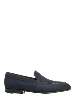 Santoni Malibu Suede Loafers - Blue