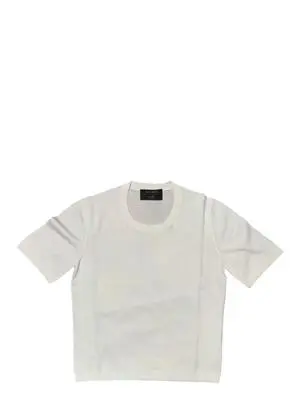 GRAN SASSO Short-sleeve Crewneck Knitwear - White
