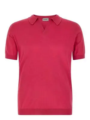 John Smedley Noah Open-collar T-shirt - Pink
