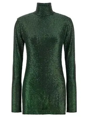 Norma Kamali Sequin Mini Dress - Green