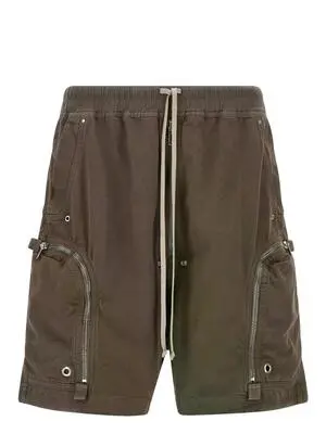 Rick Owens Bauhaus Pod Cotton Bermuda Shorts - Brown