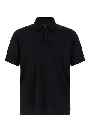 ZANONE Buttoned Short-sleeve Polo Shirt - Blue