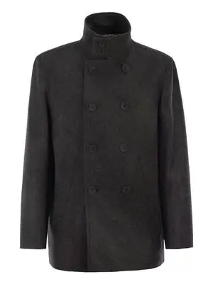 Herno Double-breasted Coat - Grey