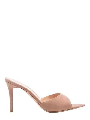 GIANVITO ROSSI Elle Pointed-toe Sandals - Neutrals