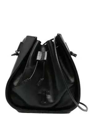 FORTE_FORTE Drawstring Crossbody Bag - Black