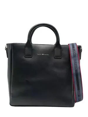 Tommy Hilfiger Logo Strap Tote Bag - Black