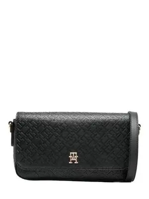 Tommy Hilfiger Embossed Logo Cross Body Bag - Black