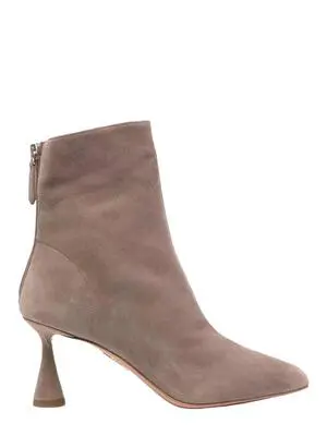 AQUAZZURA Back Zip-up Boots - Grey